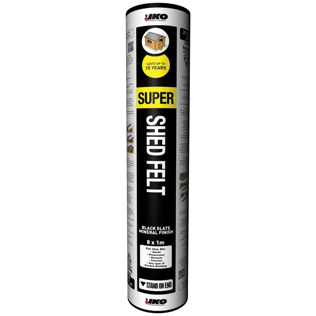 IKO Super Shed Felt - Black 8m Roll - ERoofing