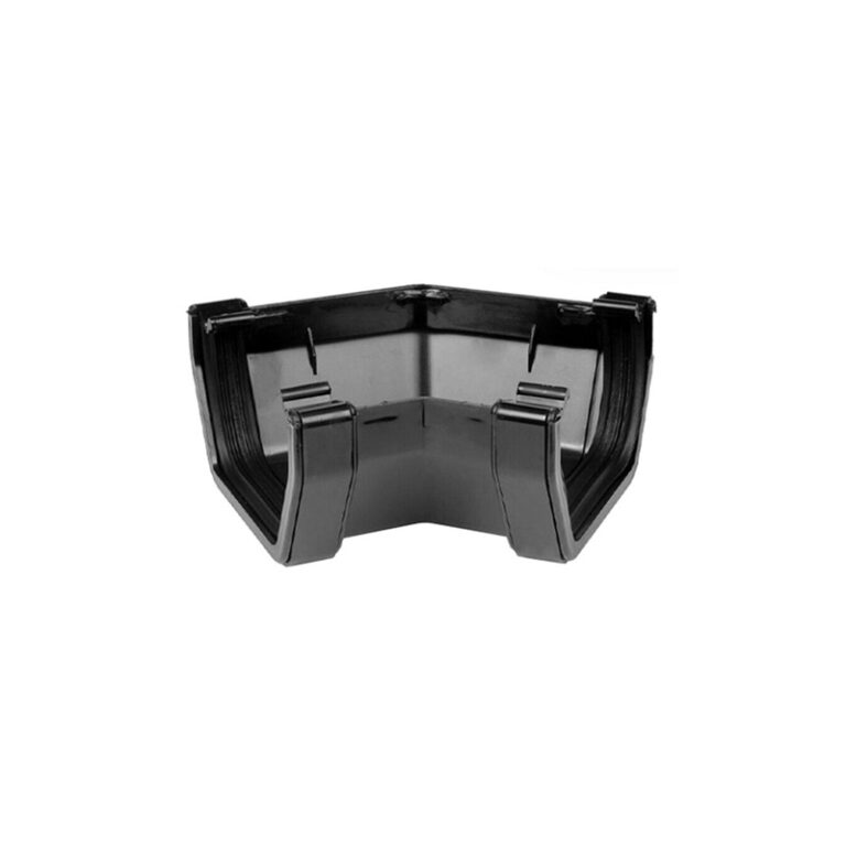 FloPlast Square Line Gutter Angle 135° Black - ERoofing
