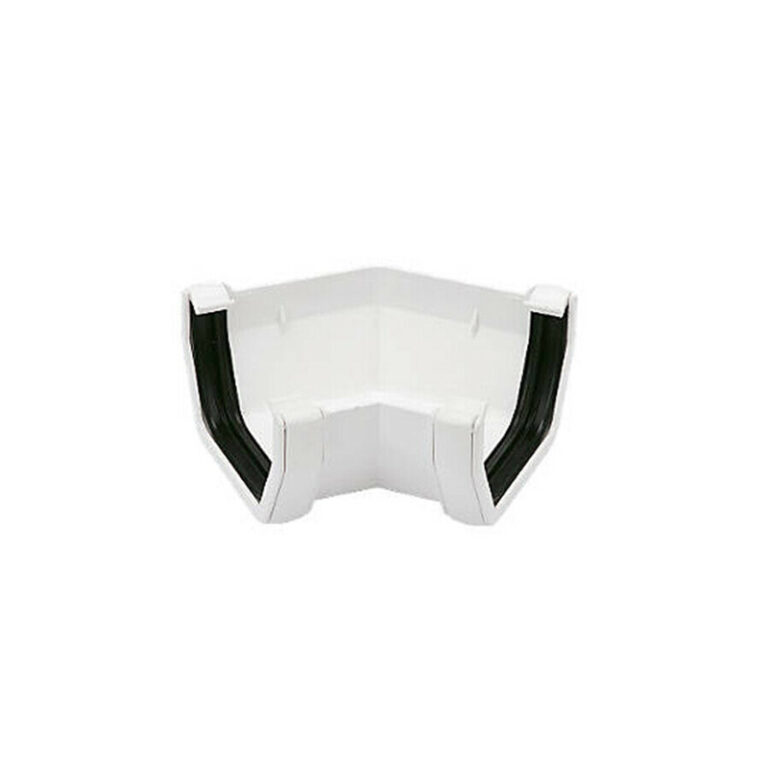 FloPlast Square Line Gutter Angle 135° White - ERoofing