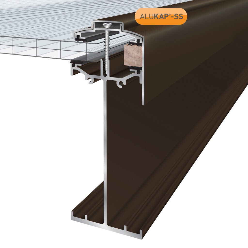 ALUKAP-SS High Span Gable Bar, White or Brown - ERoofing
