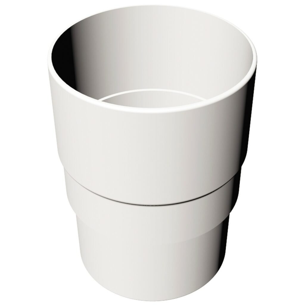 Freeflow 68mm Round Down Pipe Connector - White - ERoofing