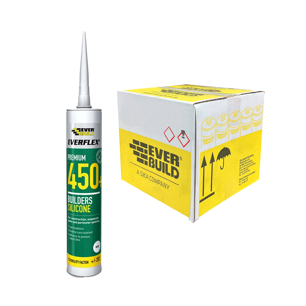 Everflex Premium+ 450 Builders Silicone, Oak – 300ml (Box of 25) - ERoofing