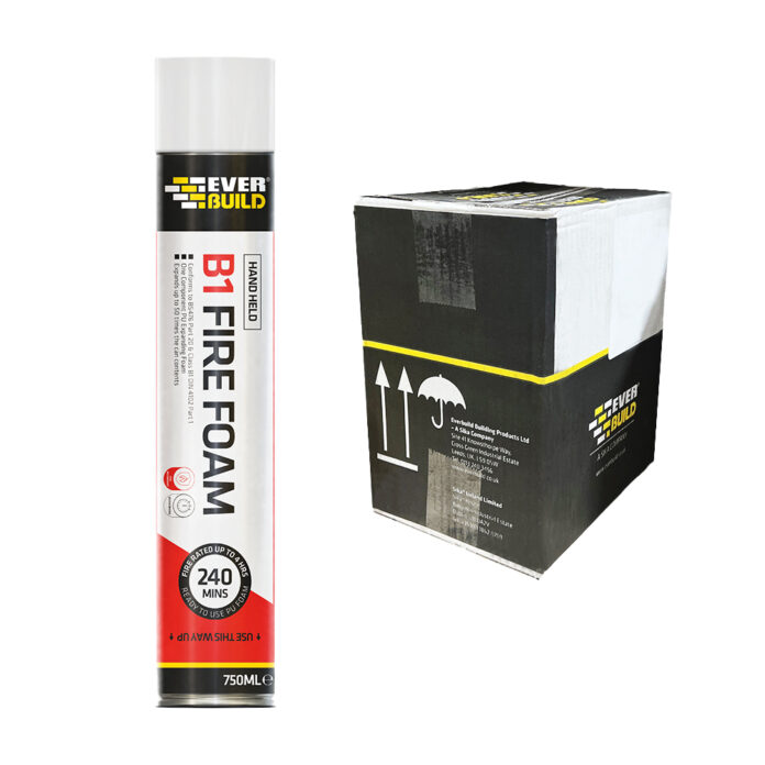 Everbuild B1 Hand Held Expanding Fire Rated Foam - Pink 750ml (Box of ...