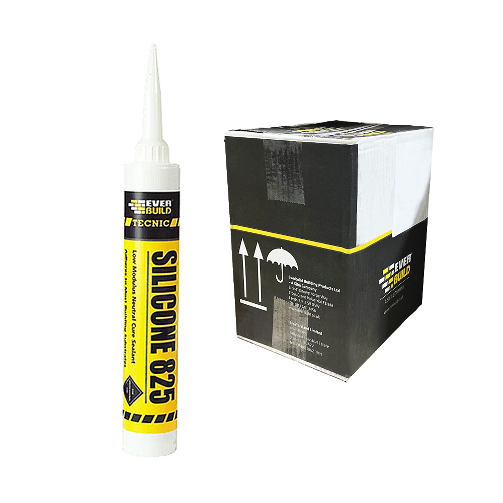 Everbuild Tecnic Silicone 825, Magnolia – 380ml (Box of 25) - ERoofing