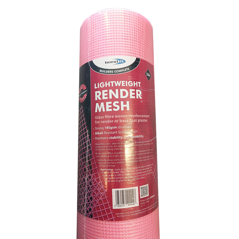 Bond It Lightweight Render Mesh - 50m x 1m (Pink) - ERoofing