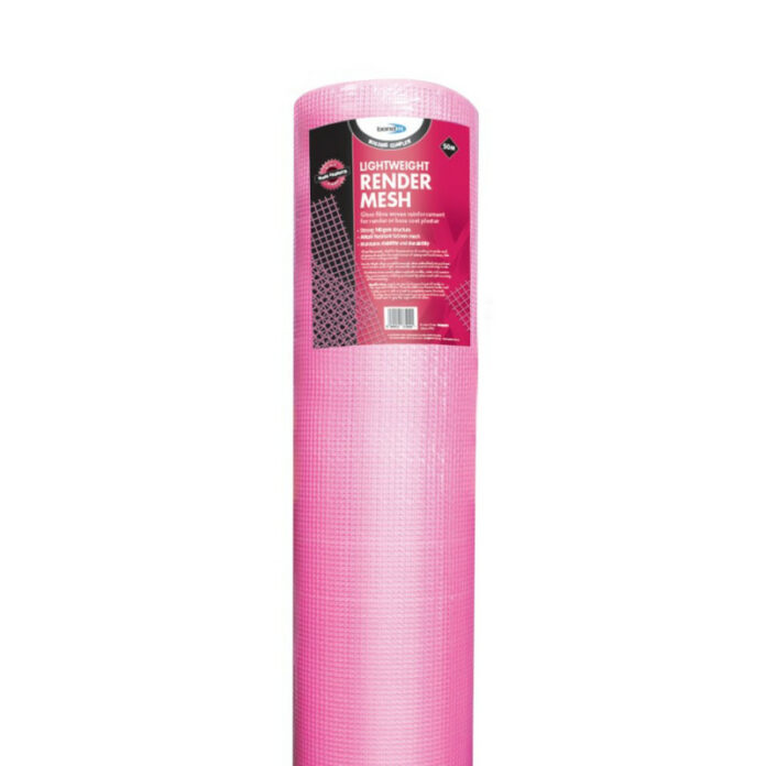 Bond It Lightweight Render Mesh - 50m x 1m (Pink) - ERoofing