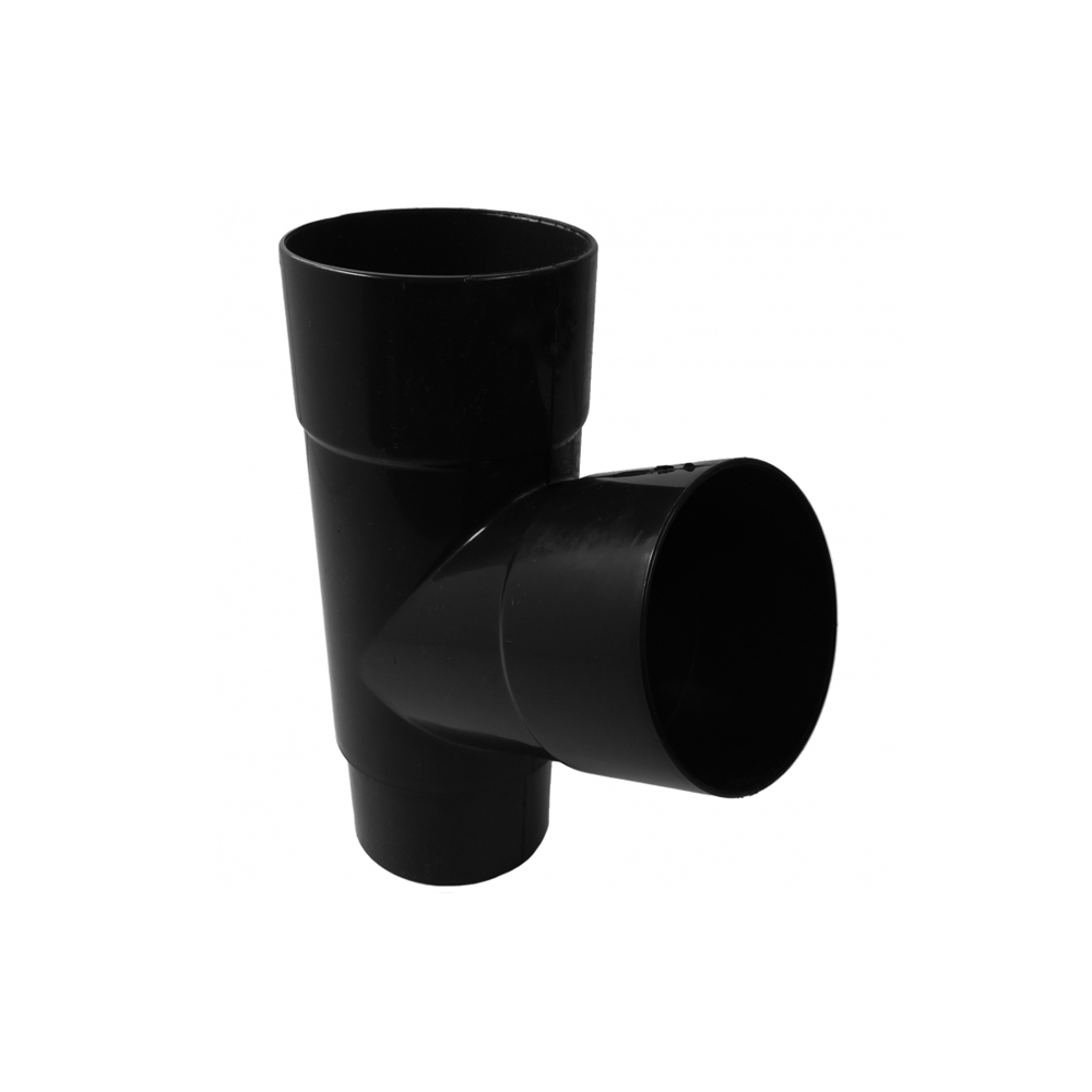 Freeflow 68mm Round Gutter Drain Pipe 112° Branch - Black - ERoofing