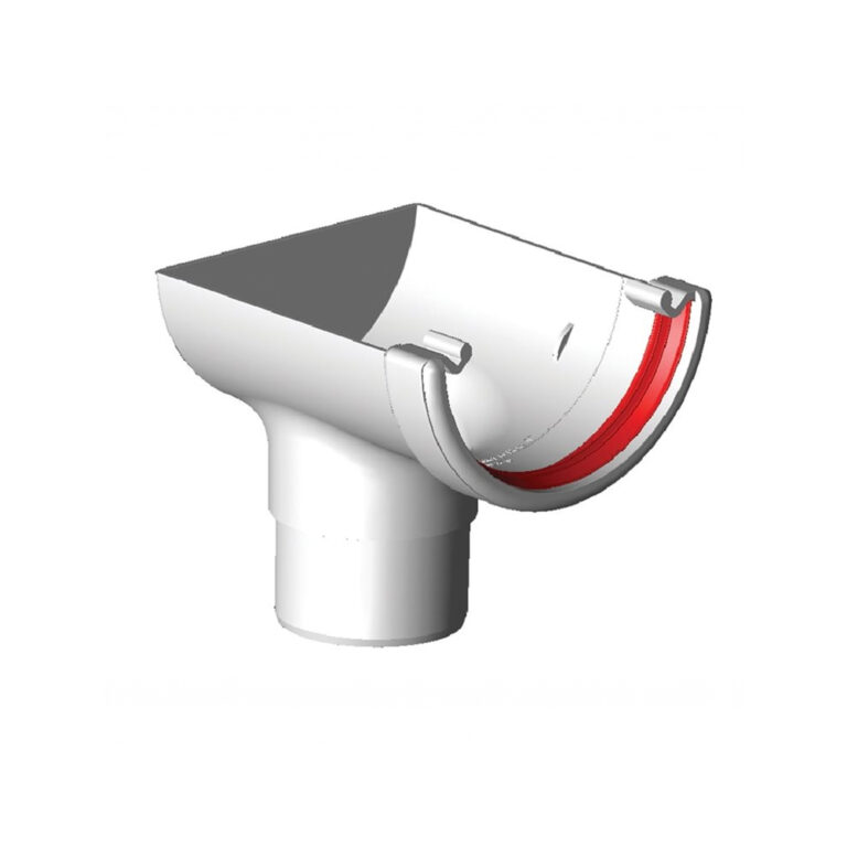 FreeFlow Round Gutter System Stopend External - Black - ERoofing