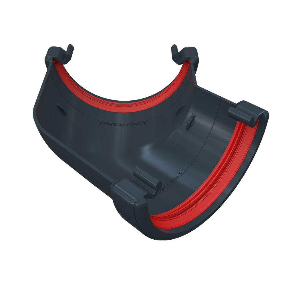 Freeflow Round 112mm Gutter System 135° - Black - ERoofing