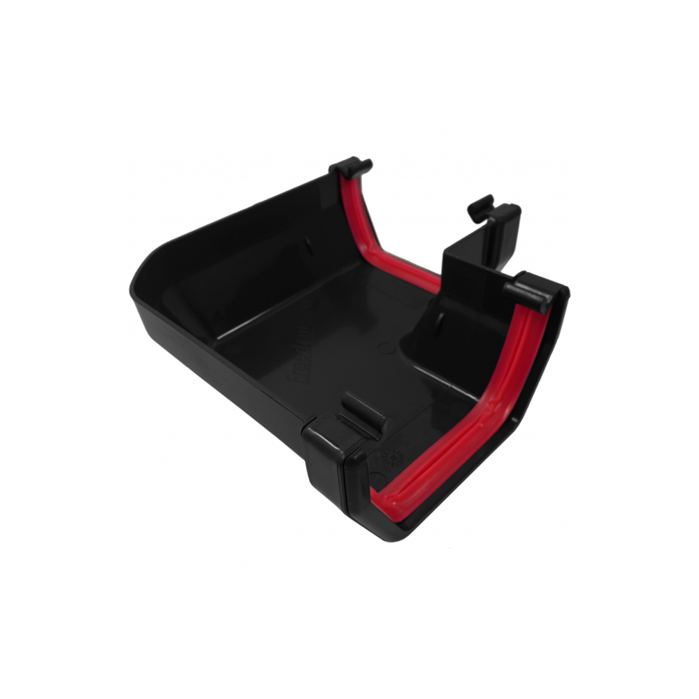 Freeflow Square Gutter System Gutter 90° Angle - Black - ERoofing