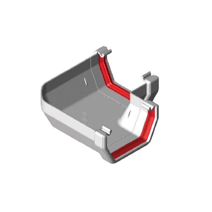 Freeflow Square Gutter System Gutter 90° Angle - White - ERoofing