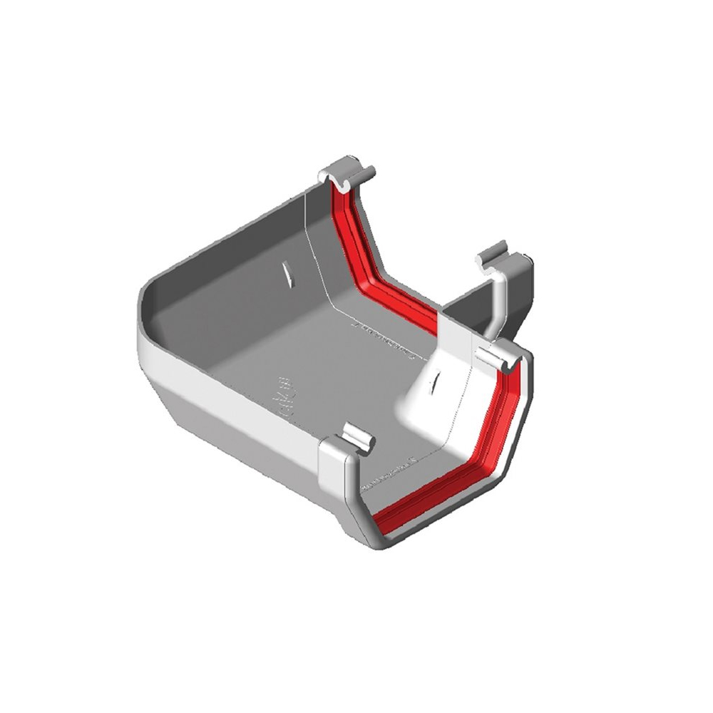 Freeflow Square Gutter System Gutter 90° Angle - White - ERoofing