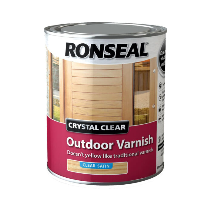 Ronseal Crystal Clear Outdoor Varnish - Satin 750ml - ERoofing