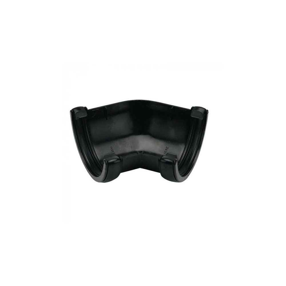 FloPlast Half Round Gutter 135° - Black - ERoofing