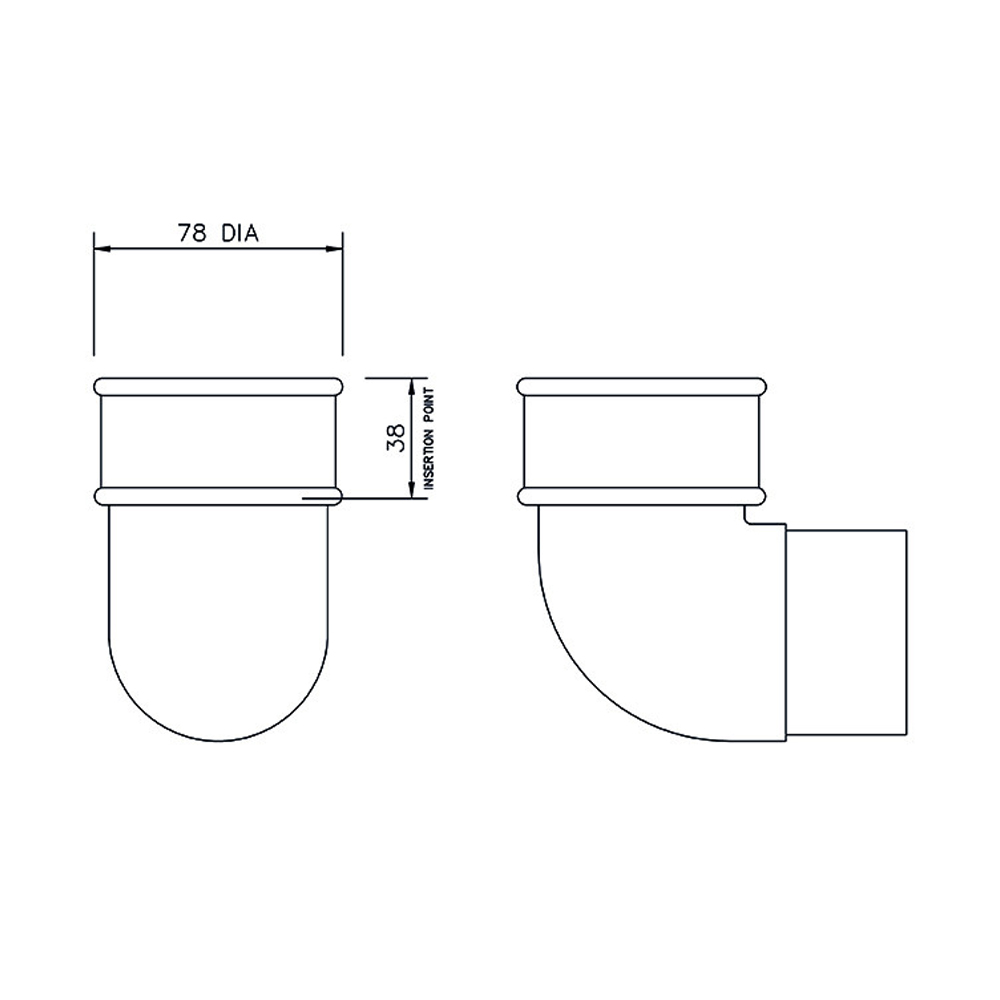 FloPlast Round 92½° Bend - Brown - ERoofing
